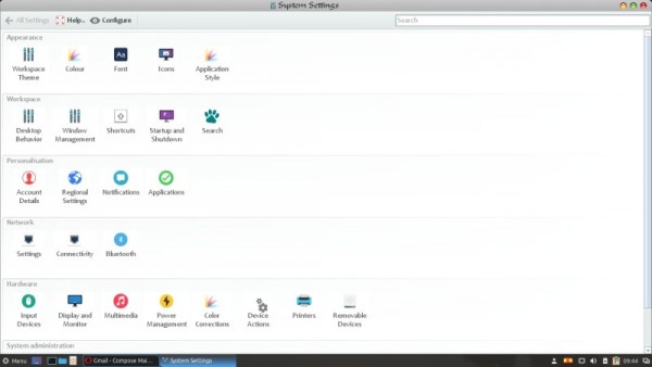 Screenshot KDE System Settings - Fedora Magazine