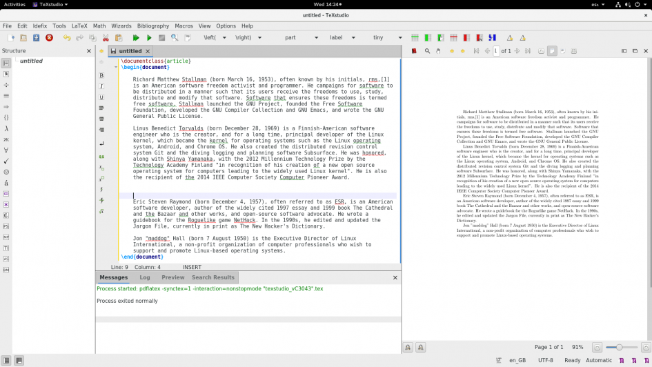 Typeset your docs with LaTeX and TeXstudio on Fedora - Fedora Magazine