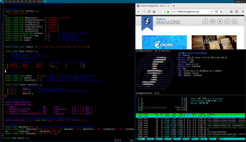 Let's try dwm — dynamic window manager - Fedora Magazine