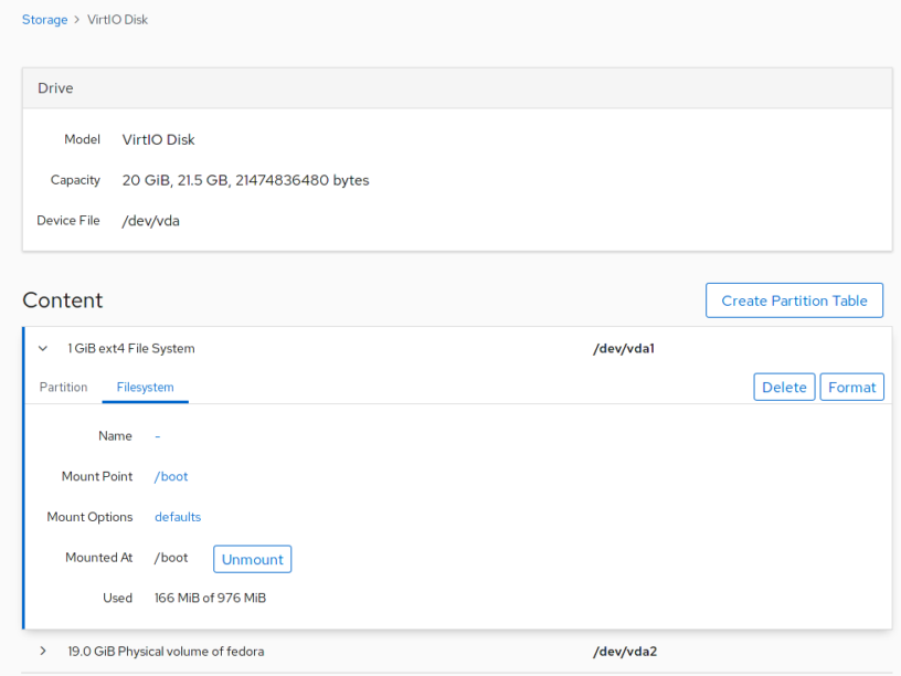 Performing storage management tasks in Cockpit - Fedora Magazine
