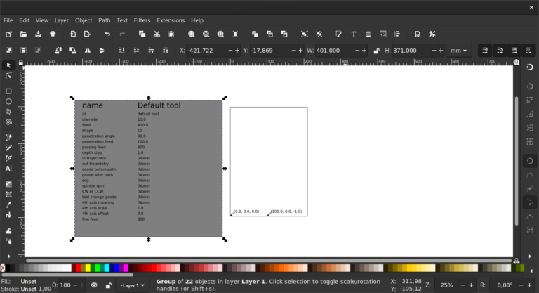 MAKE MORE with Inkscape – G-Code Tools - Fedora Magazine